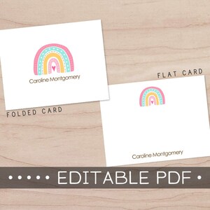 Editable & Printable Stationery Card / Flat and Foldable A2 - Etsy