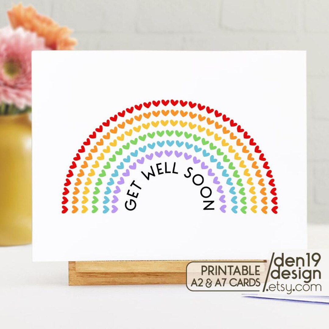 Get Well Soon Printable Card / Instant Download PDF / Card Template - Etsy