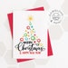 Merry Christmas Printable Card / Instant Download PDF / Holiday Card ...