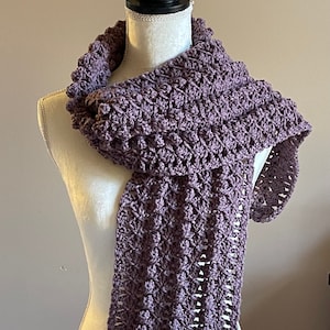 French Lilac Handmade Textured Winter Scarf - Etsy