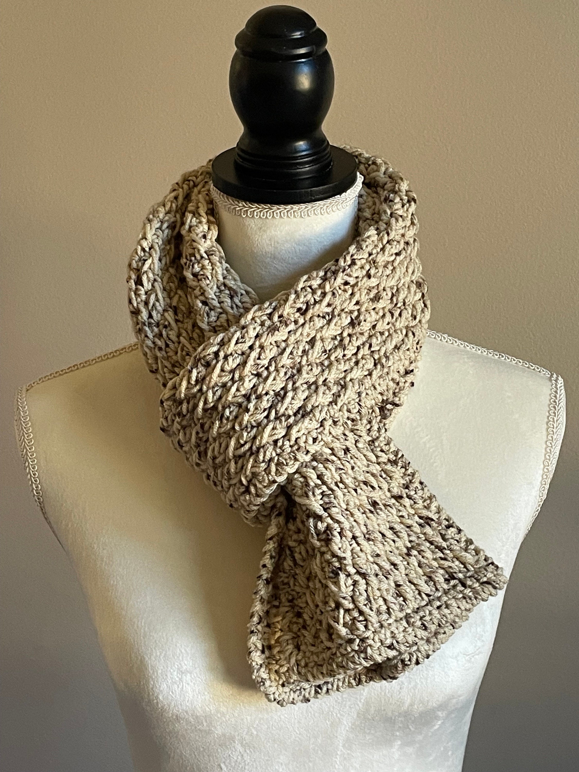 Handmade Winter Scarf and Pom Pom Hat Set - Etsy