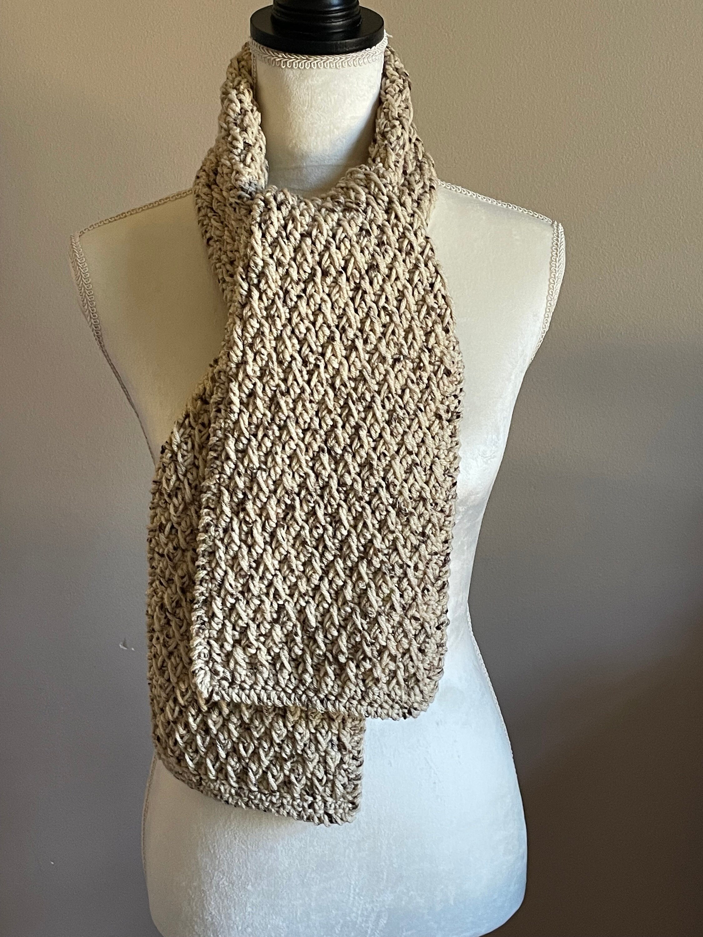 Handmade Winter Scarf and Pom Pom Hat Set - Etsy