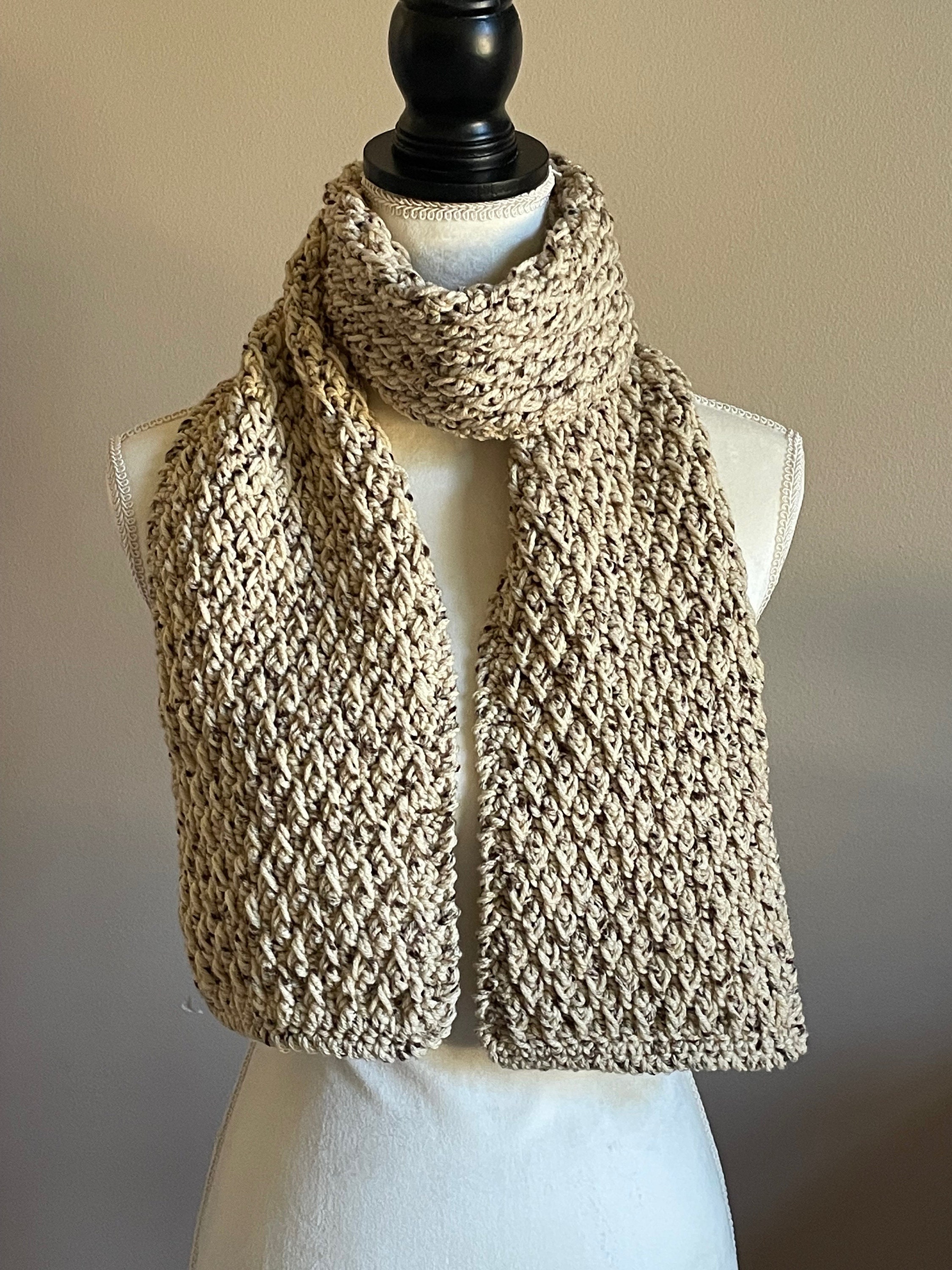 Handmade Winter Scarf and Pom Pom Hat Set - Etsy