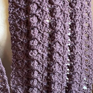 French Lilac Handmade Textured Winter Scarf - Etsy