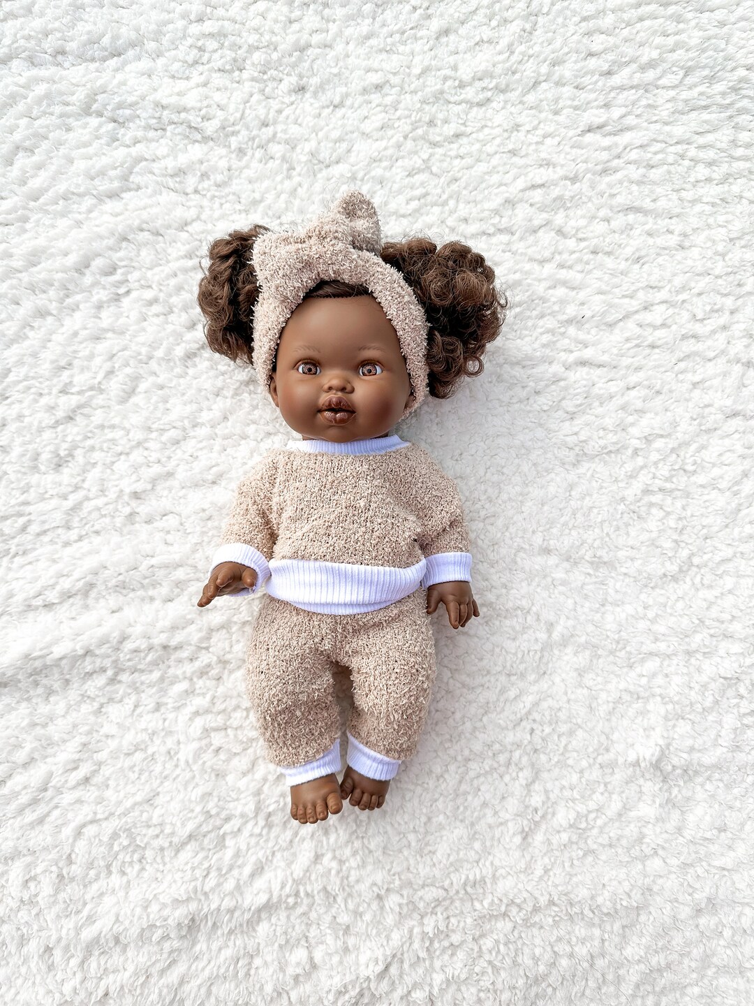 Taupe Cozy Doll Lounge Set MINIKANE MINI COLETTOS Doll Clothes Mia Doll ...
