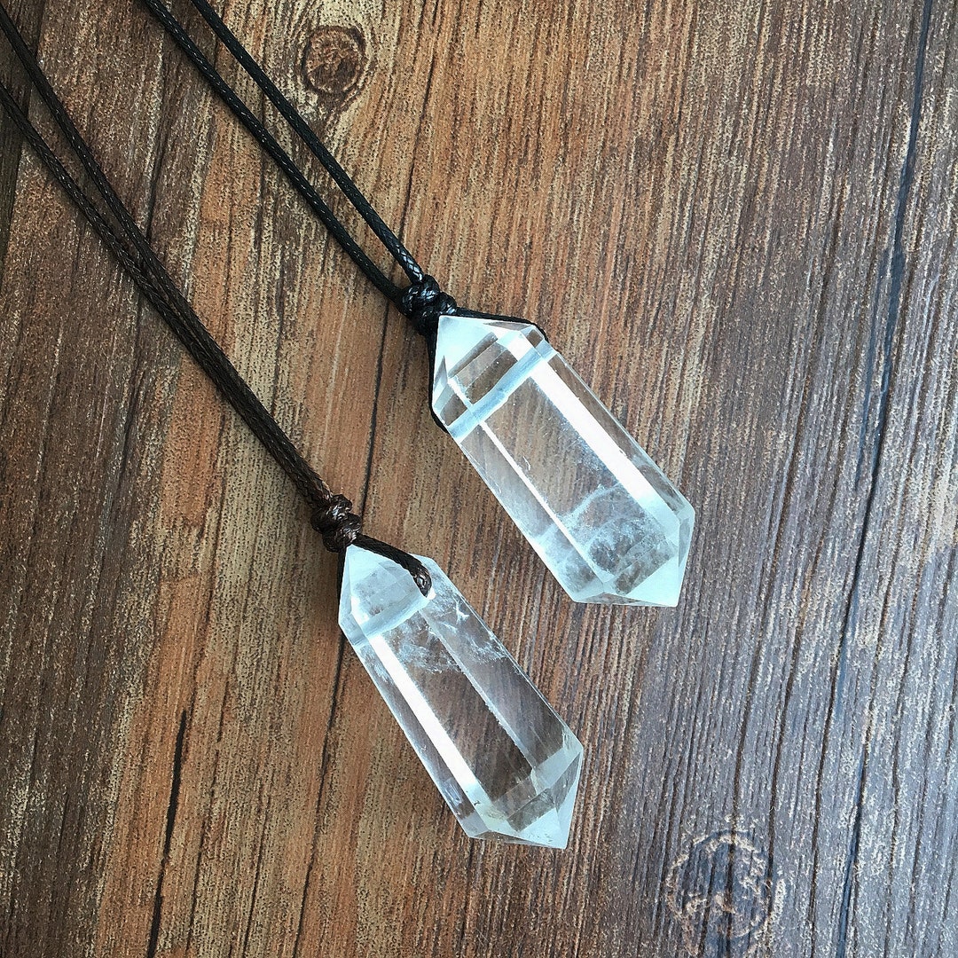 Clear Quartz Crystal Necklace, Clear Quartz Pendant, Quartz Minimalist ...