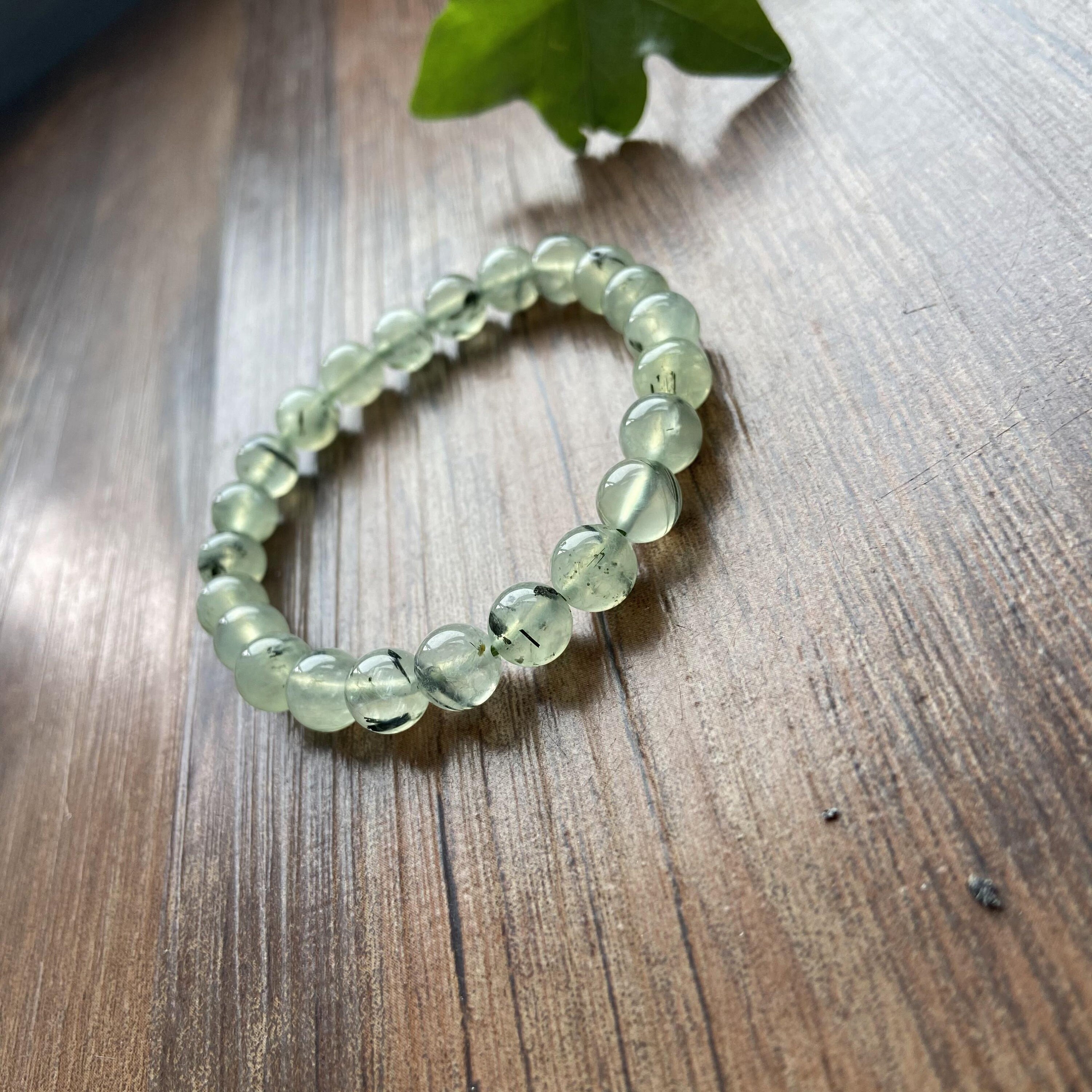 Prehnite Bracelet Communication Bracelet 8mm Prehnite Mala | Etsy