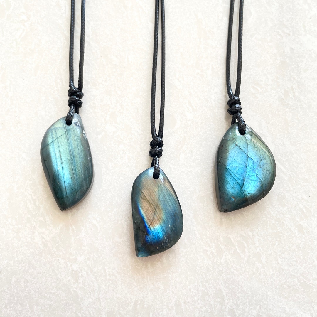 Labradorite Stone Pendant Necklace-healing Natural Stone Pendant Yoga ...
