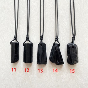 Raw Black Tourmaline Crystal Necklace root Chakra Pendant - Etsy