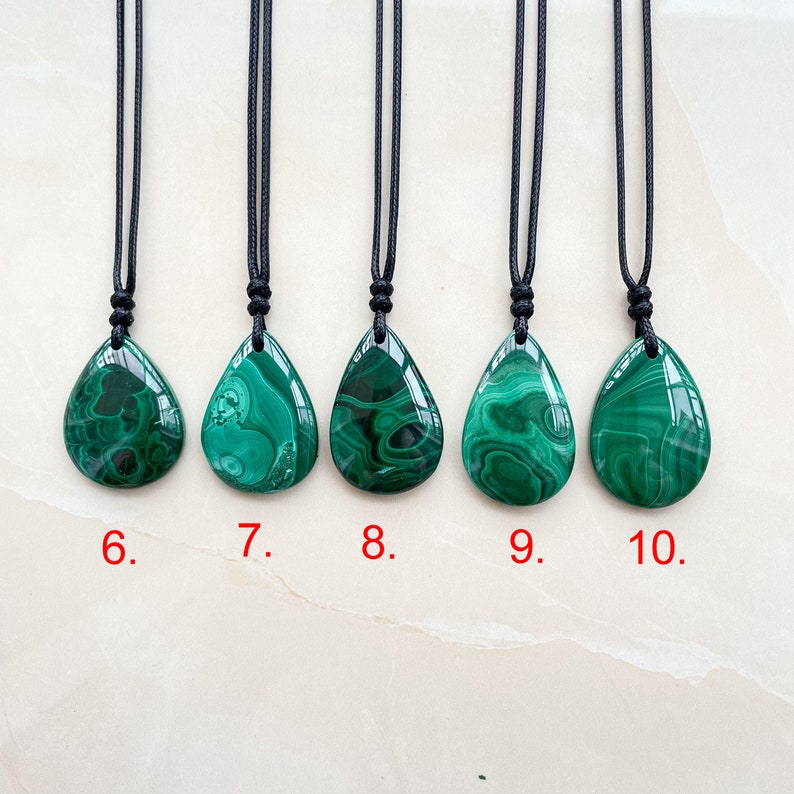 Malachite Necklace Malachite Pendant Malachite Jewelry | Etsy