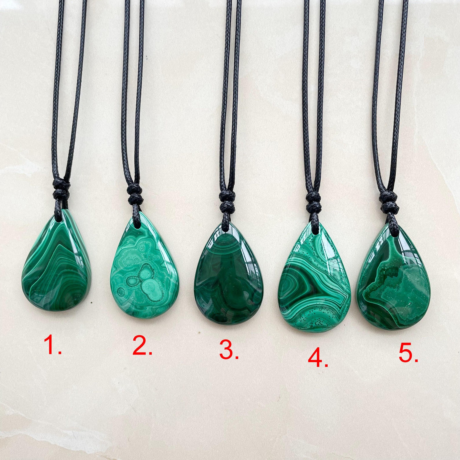 Malachite Necklace Malachite Pendant Malachite Jewelry | Etsy