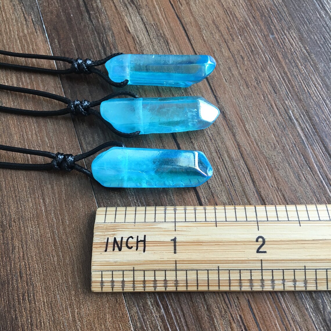 Angel Aura Quartz Pendant Raw quartz necklace Blue Quartz | Etsy