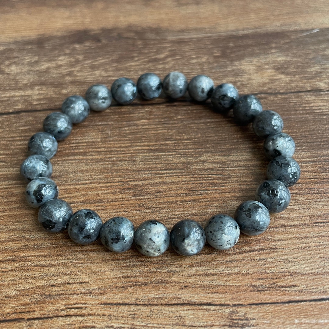 8mm Larvikite Bracelet, Healing Crystal Bracelet, Bracelet for Men, Bracelet for Women ...