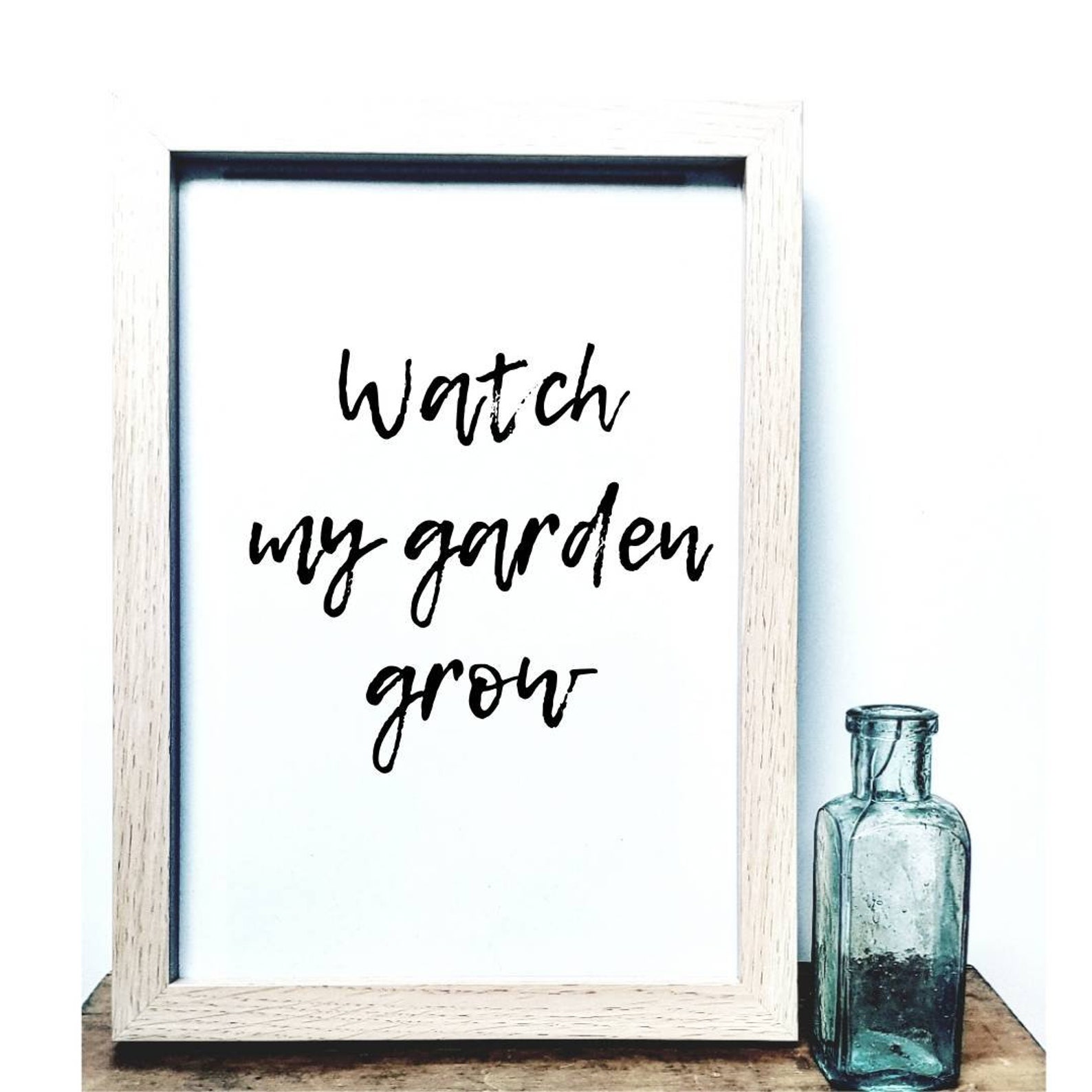Watch My Garden Grow Poster / Digital Download Wall Art Print. Kids ...