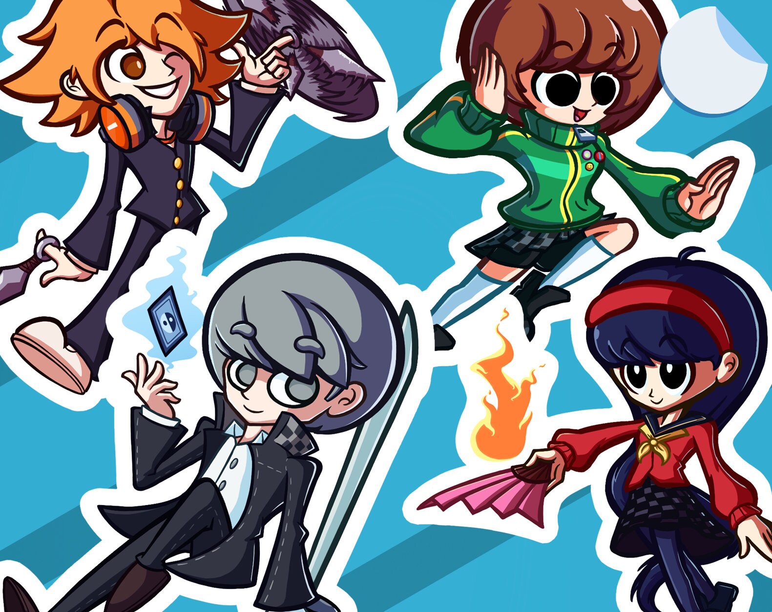Persona 4 Stickers - Etsy