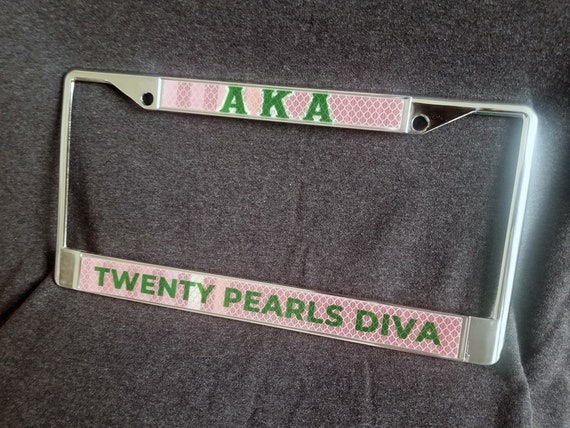Alpha Kappa Alpha Chrome Two Panel License Plate Frame - Etsy