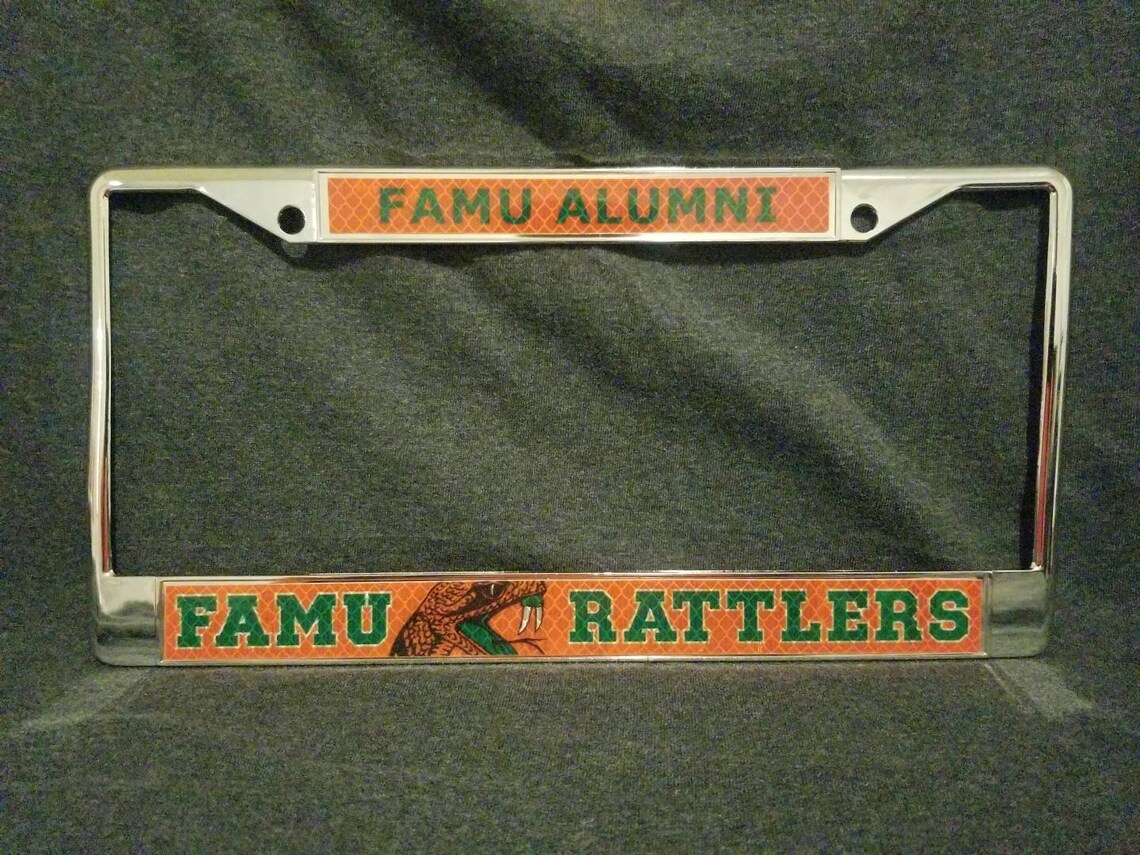FAMU RATTLERS Chrome Two Panel License Plate Frame - Etsy