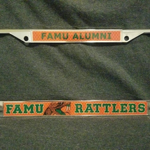 FAMU RATTLERS Chrome Two Panel License Plate Frame - Etsy