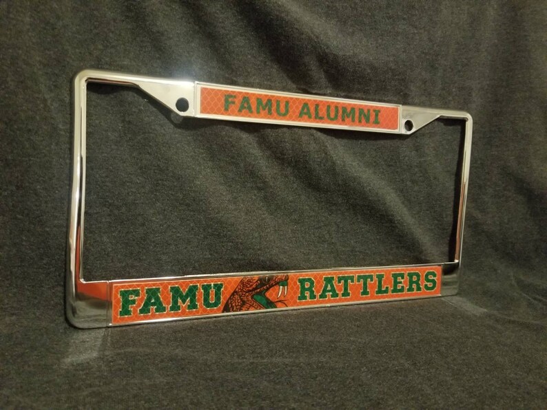 FAMU RATTLERS Chrome Two Panel License Plate Frame - Etsy