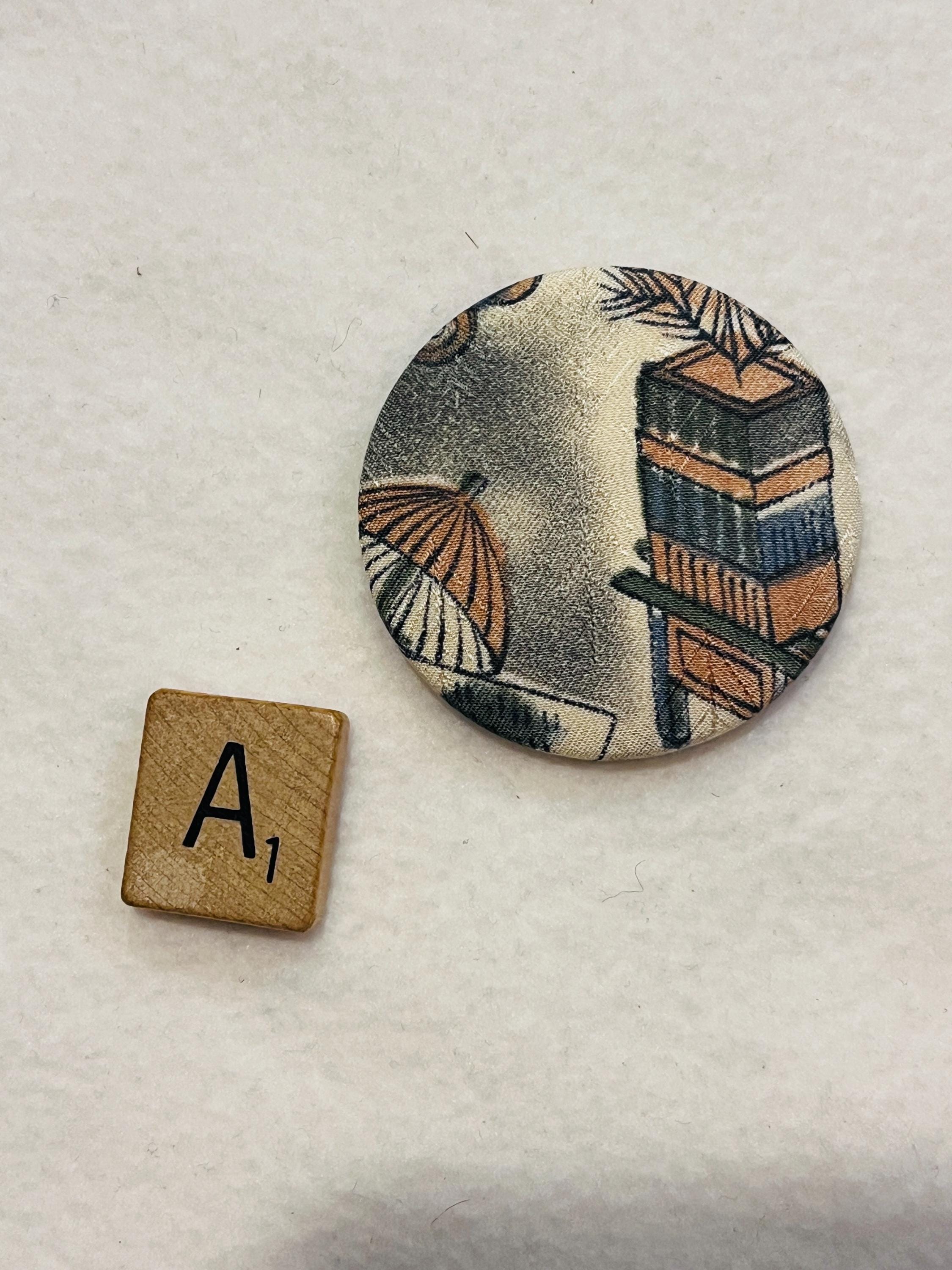 Extra Large Kimono Fabric Buttons: Vintage Floral Embellishments (48mm ...