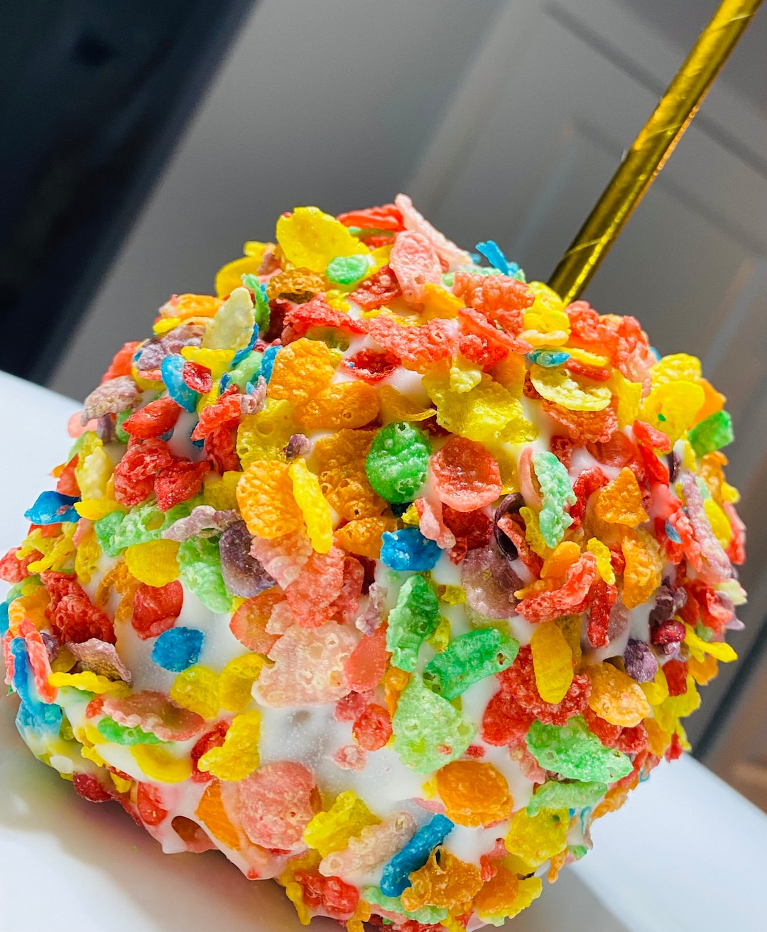 Fruit Pebbles Caramel Dipped Apple - Etsy