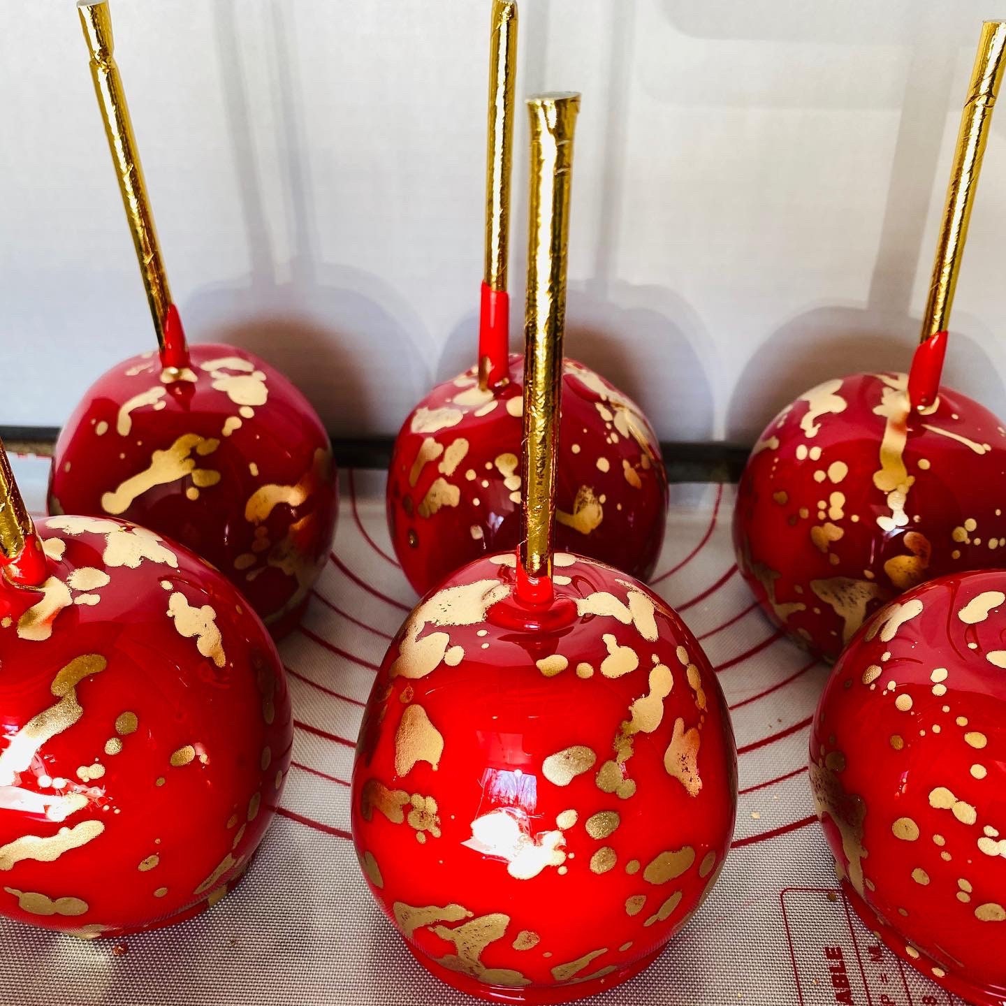 Pink Gold Splash 6 Apples | Etsy