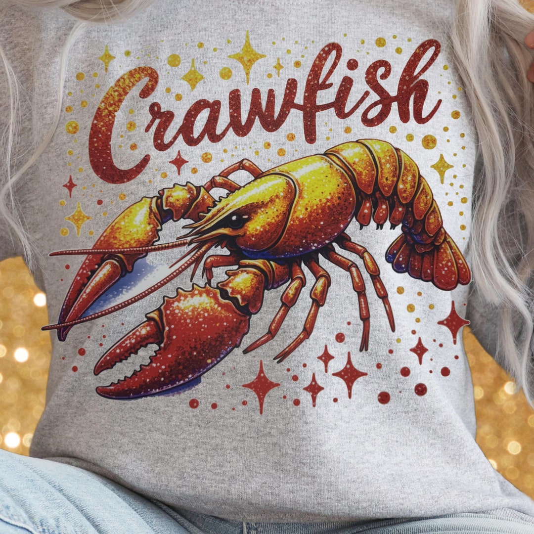 Glitter Crawfish,mardi Gras T-shirt,crawfish Lovers,crawfish Season ...