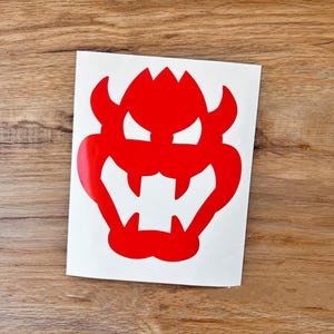 Super Mario Bros Nintendo Bowser Emblem Icon Logo Vinyl Decal - Etsy