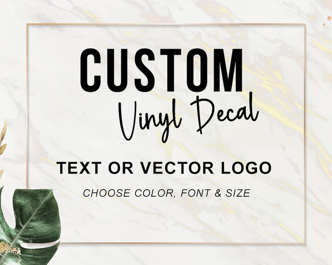 Custom Vinyl Decal, Custom Decal, Decals, Custom Logo Decal, Create ...