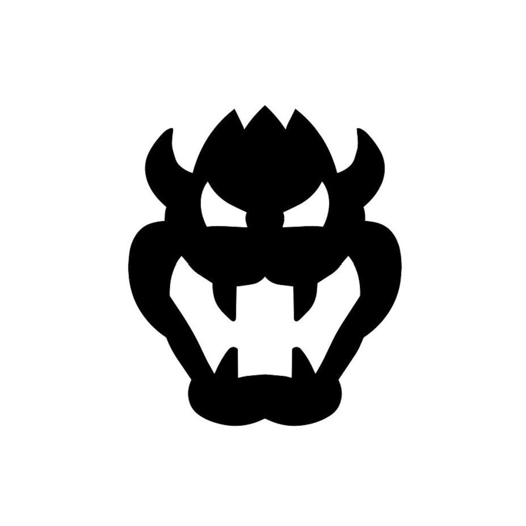 Super Mario Bros Nintendo Bowser Emblem Icon Logo Vinyl Decal - Etsy