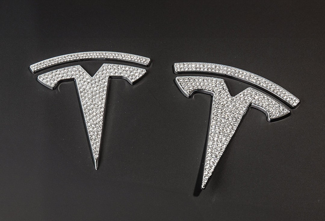 Tesla Model Y Metal Bling Logo Emblem Cap for Frunk and Trunk (2020 ...