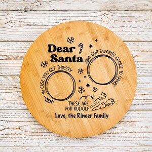 Personalized Christmas Dear Santa Tray Decal, Treat for Santa Tray ...