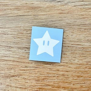 Super Mario Bros Super Star Nintendo Emblem Icon Logo Vinyl Decal - Etsy