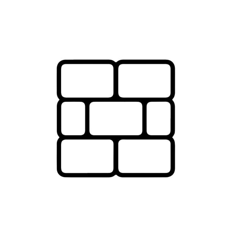 Super Mario Bros Brick Block Outline Nintendo Emblem Icon Logo Vinyl ...