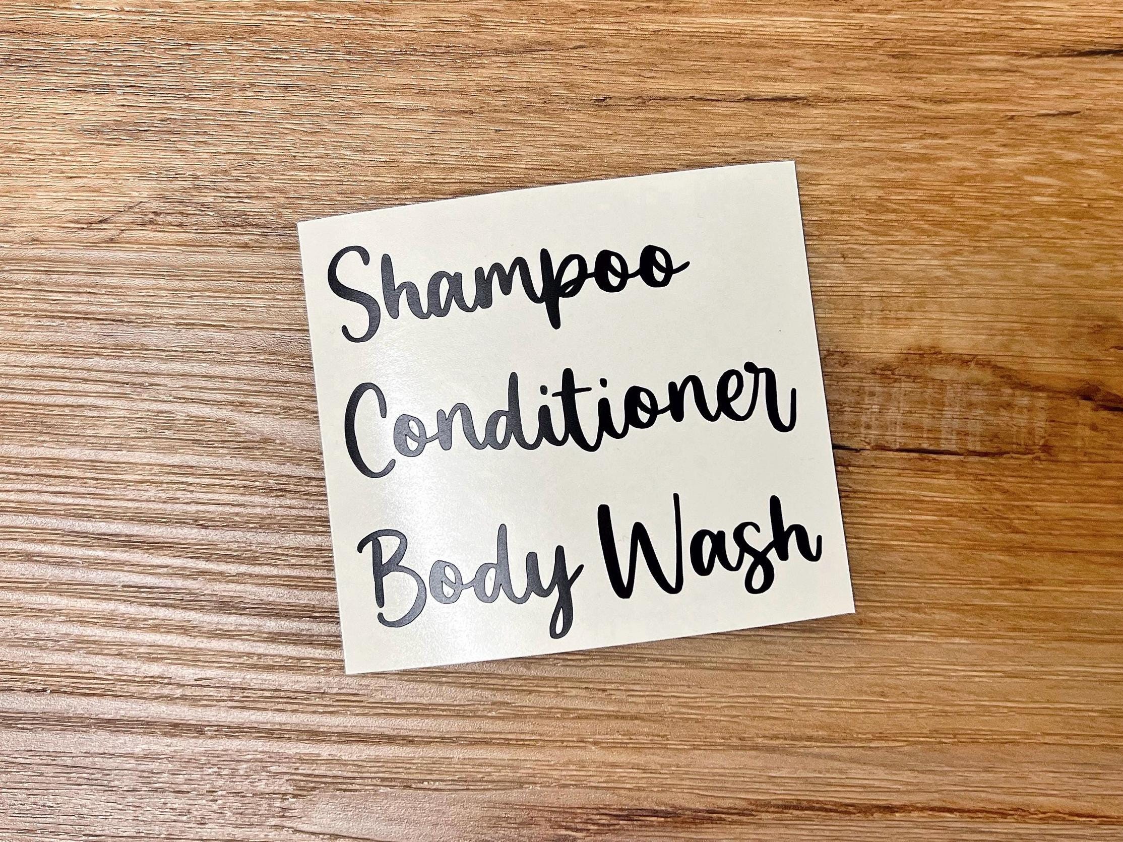 Set of 3 Shampoo, Conditioner and Body Wash Vinyl Decal Label for Soap ...