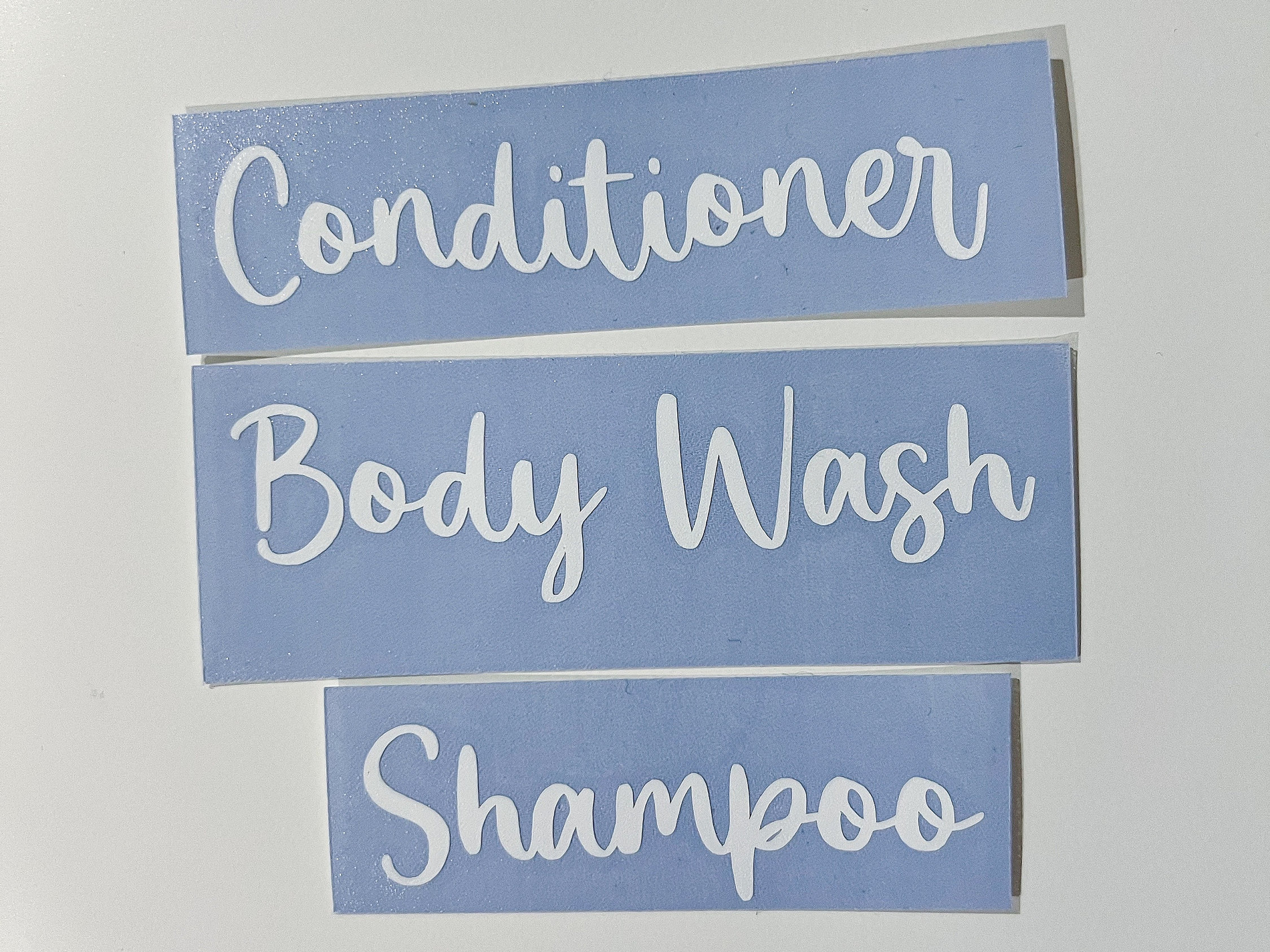 Set of 3 Shampoo, Conditioner and Body Wash Vinyl Decal Label for Soap ...
