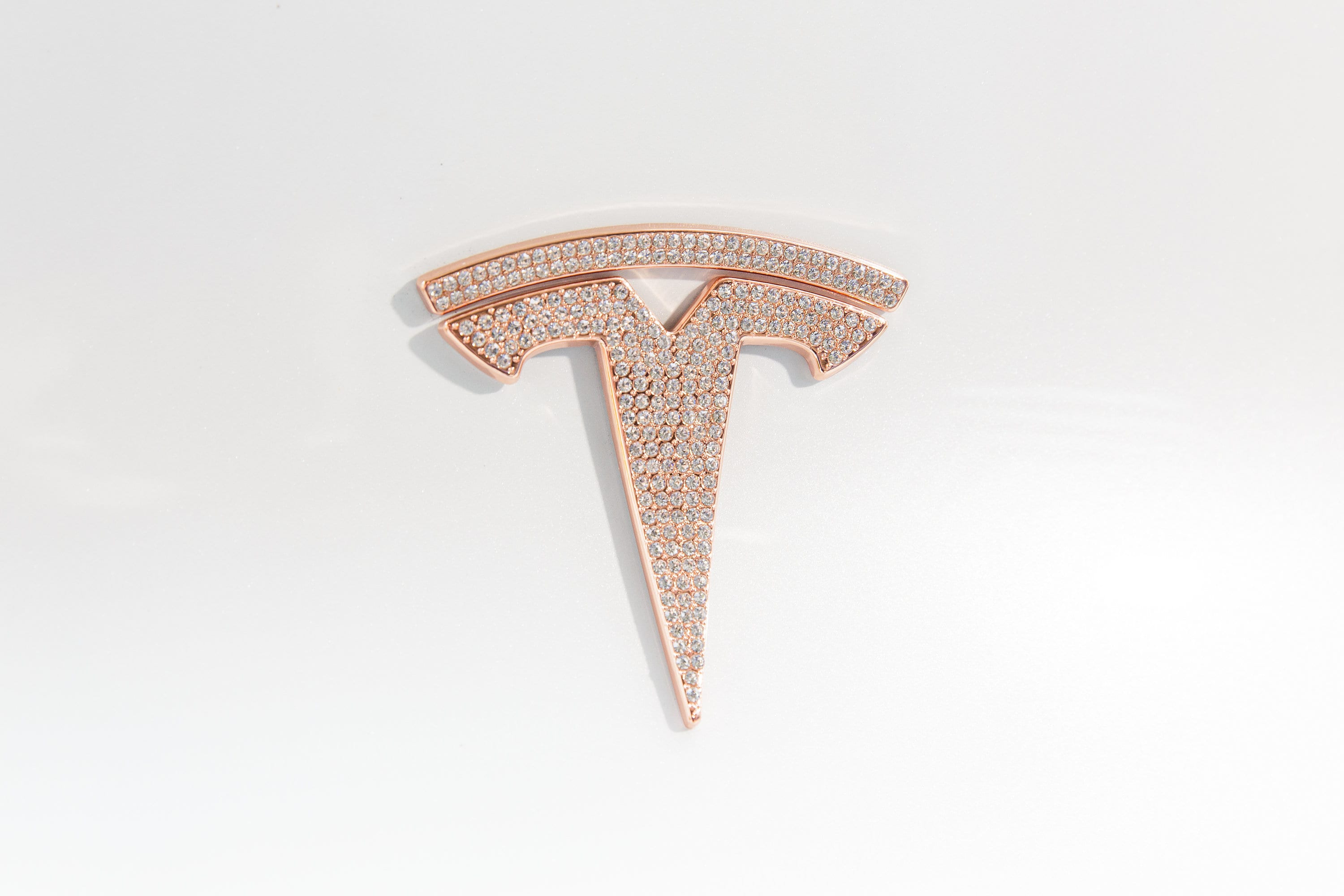 Tesla Model Y Metal Bling Logo Emblem Cap for Frunk and Trunk (2020 ...