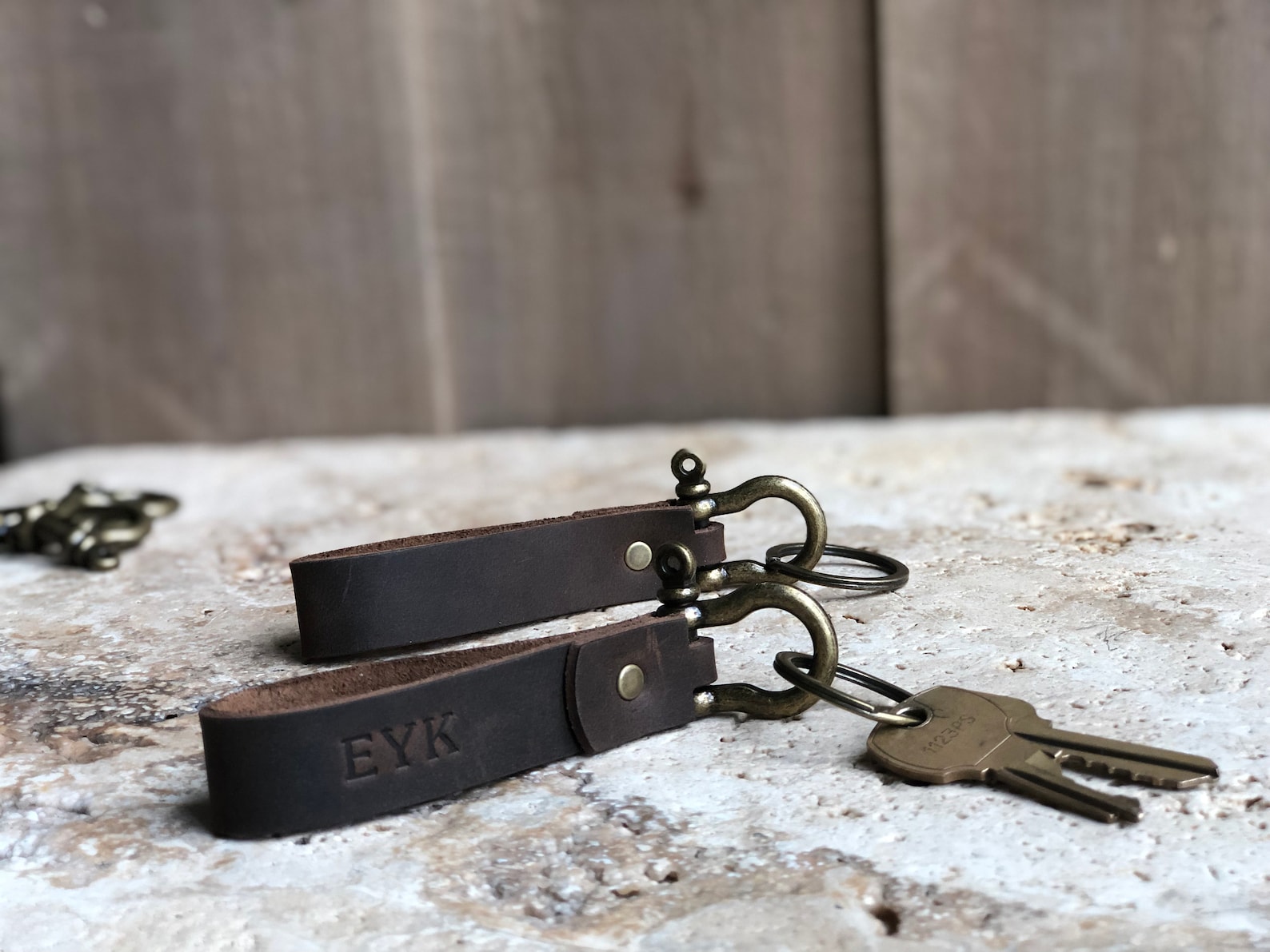 Personalized Leather Keychain. Custom Leather Keychain. - Etsy