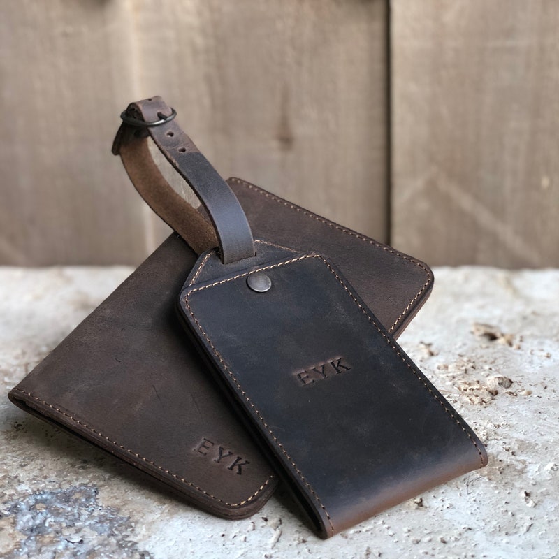 Leather Luggage Tag - Etsy
