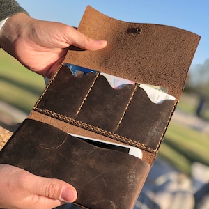 Personalized Women’s Wallet, Distressed Leather Wallet for Women ...