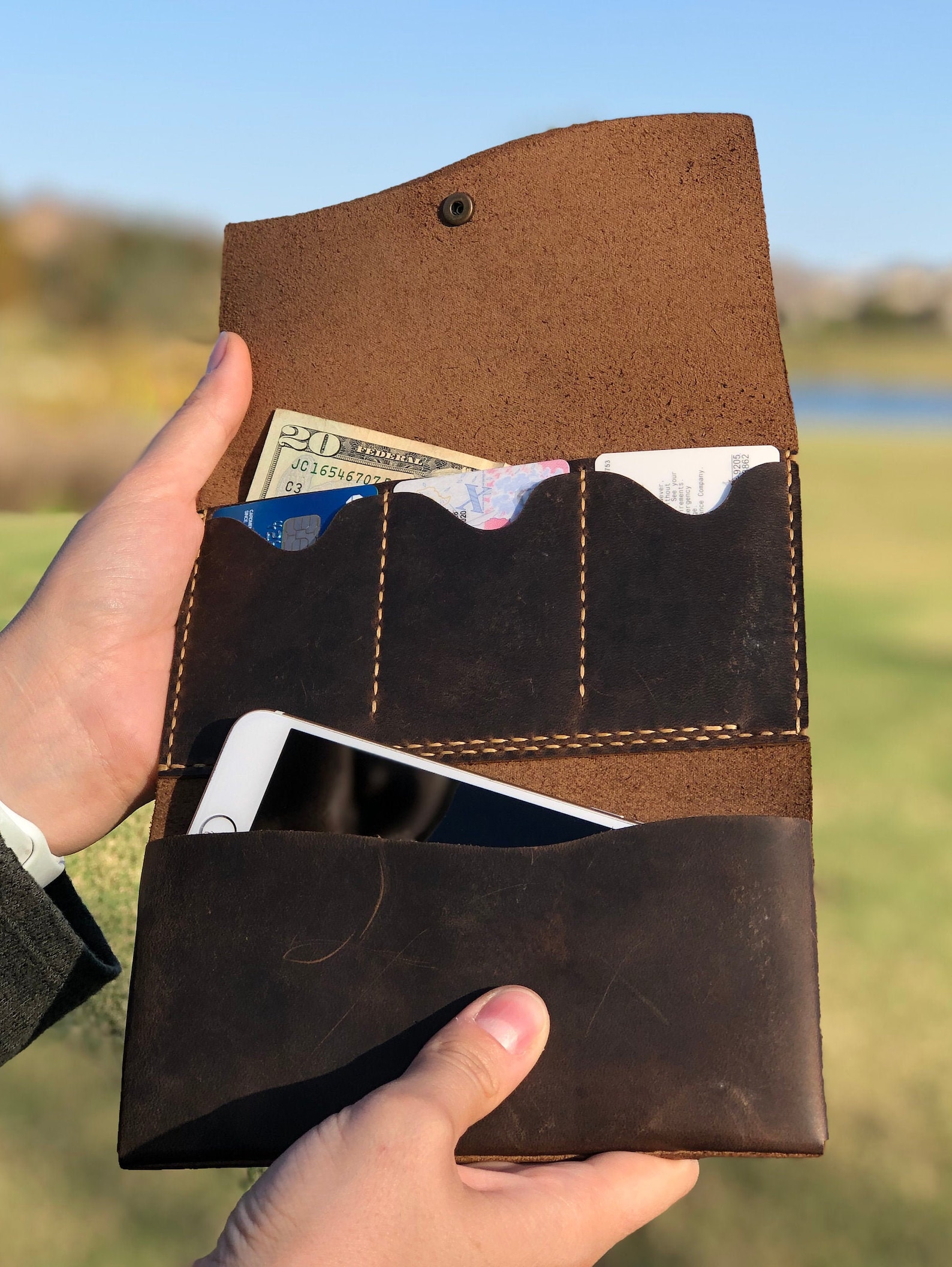 Personalized Womens Wallet Distressed Leather Wallet for - Etsy