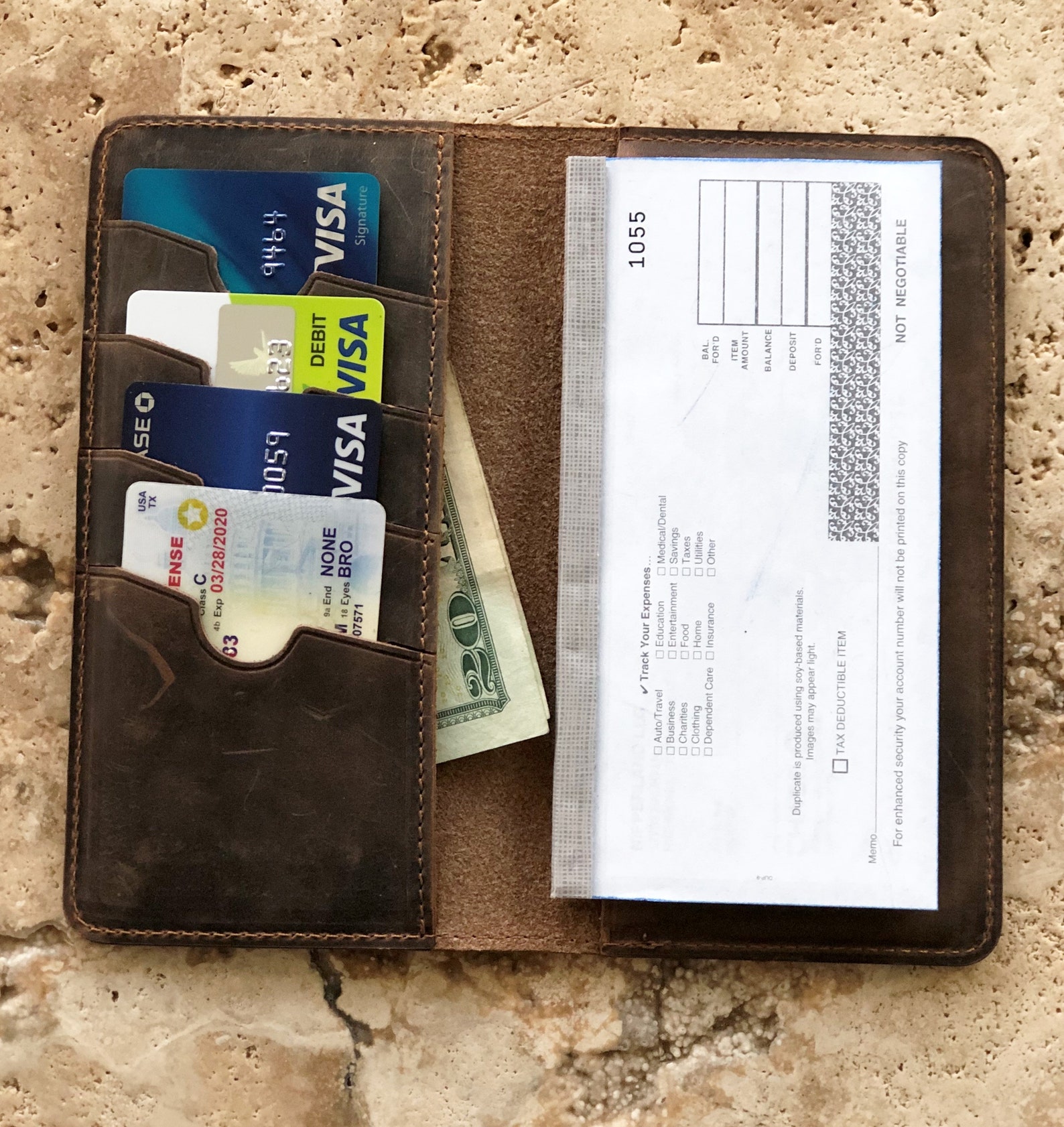 Slim Checkbook Cover. Personalized Checkbook Wallet. Checkbook - Etsy