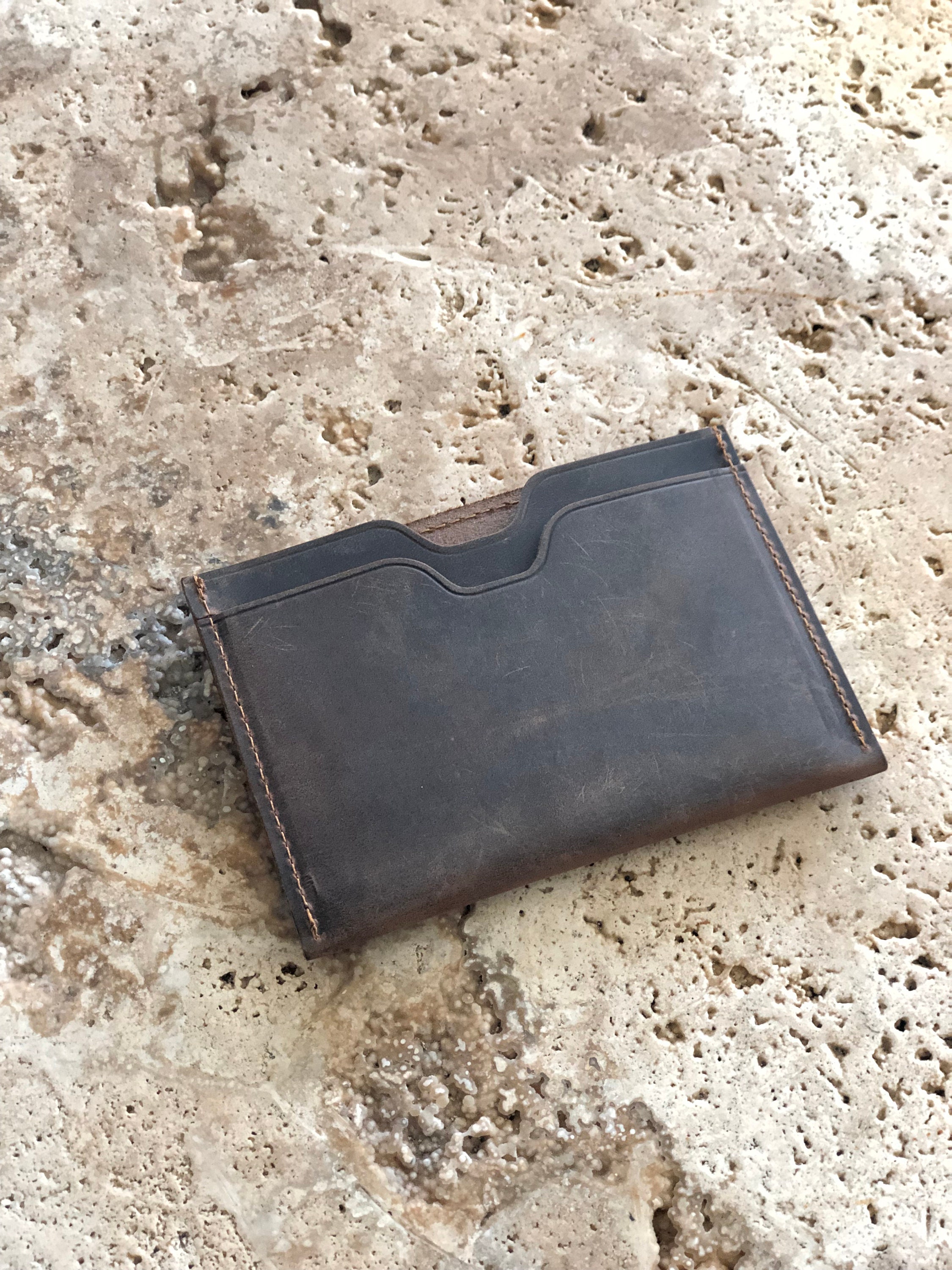 Slim leather Card wallet front pocket wallet Minimalist | Etsy