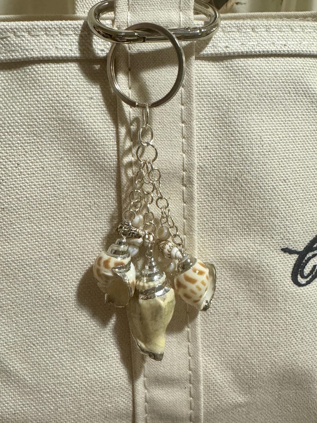 Bag Charm Made With Sea Shells Perfect for Your Coastal Tote Bags or ...