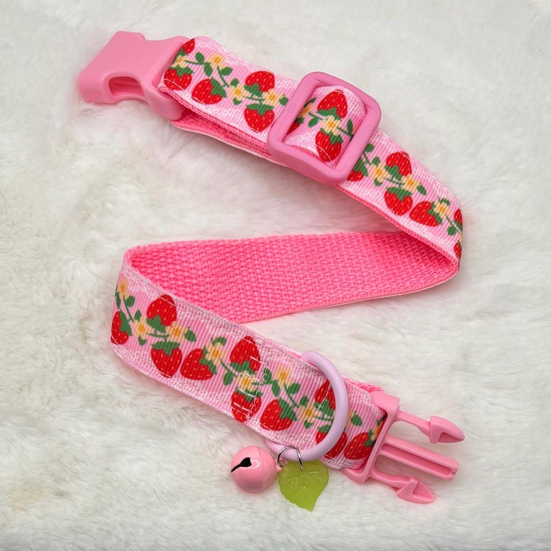 Made to Order- Strawberry Puppy Collar - Etsy
