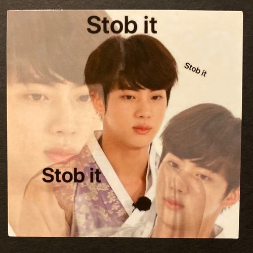 Bts Jin Meme Sticker Etsy