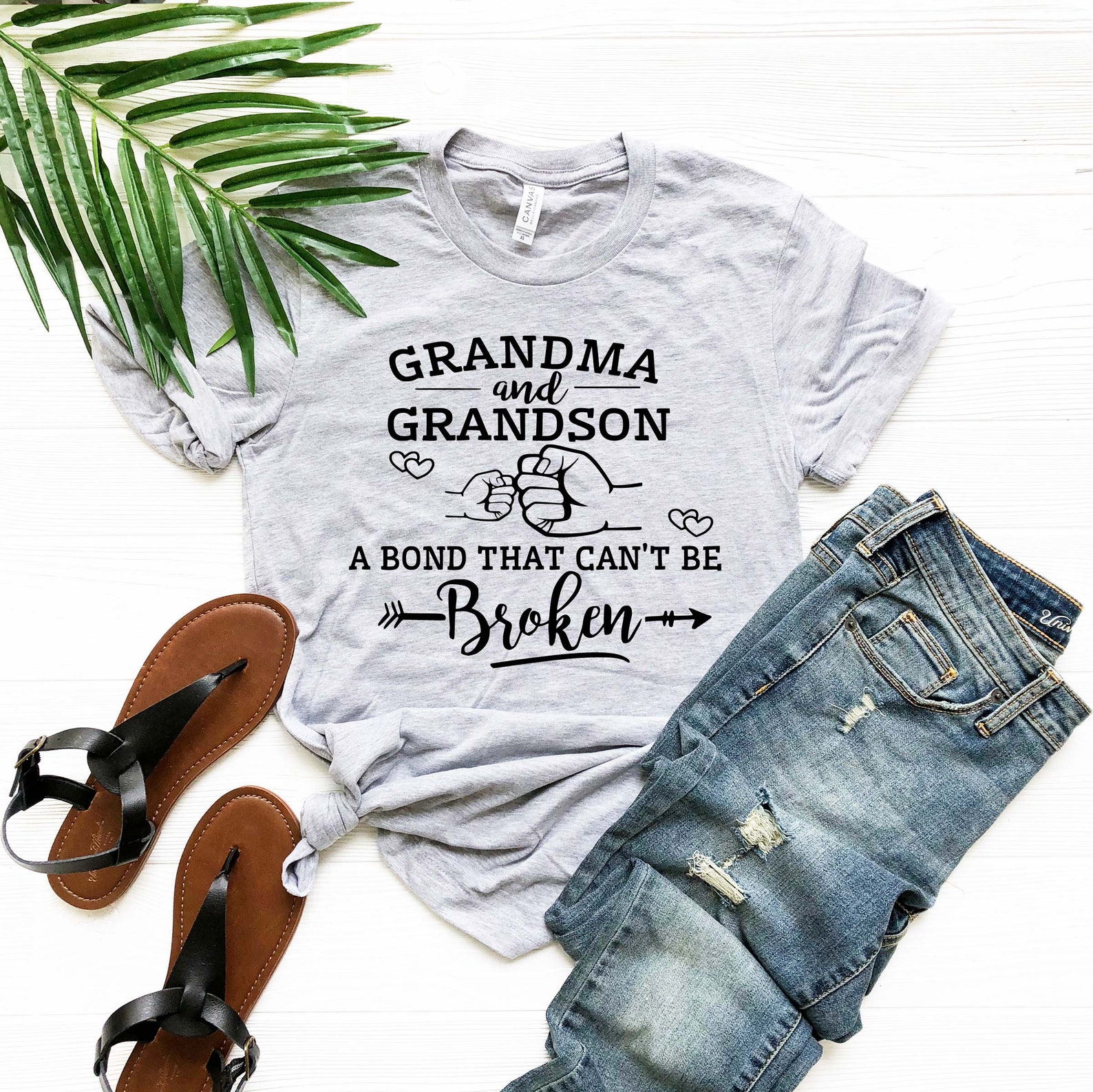 Grandma And Grandson Bond That Cant Be Broken Shirt Grandma Etsy