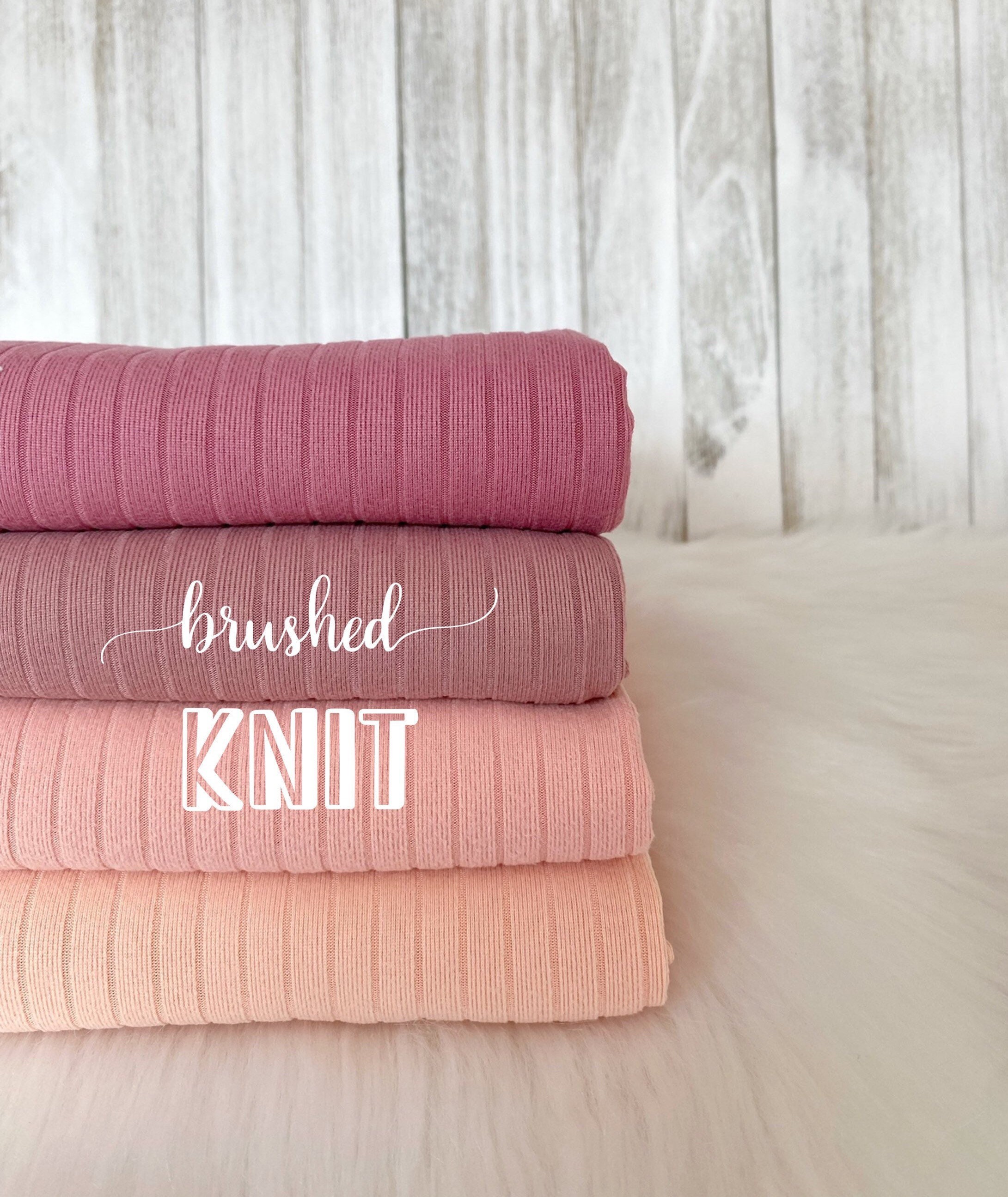 Rib Knit 8x2 BRUSHED KNIT Rib Knit Soft Fabric Fabric by - Etsy