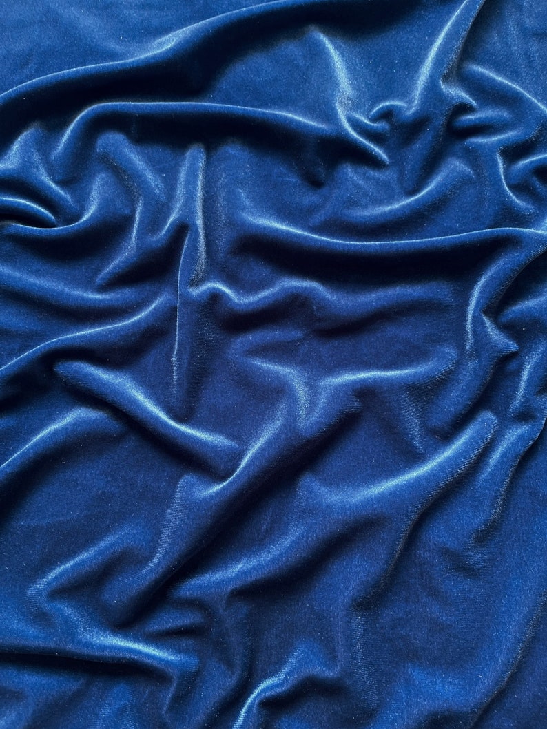 Ultramarine Blue VELVET Stretch Velvet Polyester Stretch - Etsy