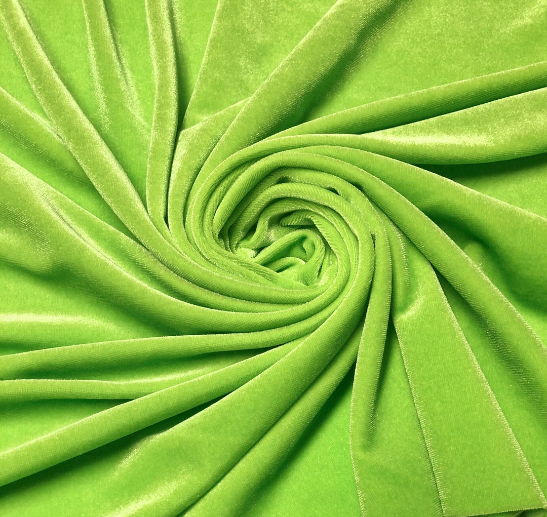 LIME VELVET / Terciopelo estirado / Terciopelo elástico de - Etsy España